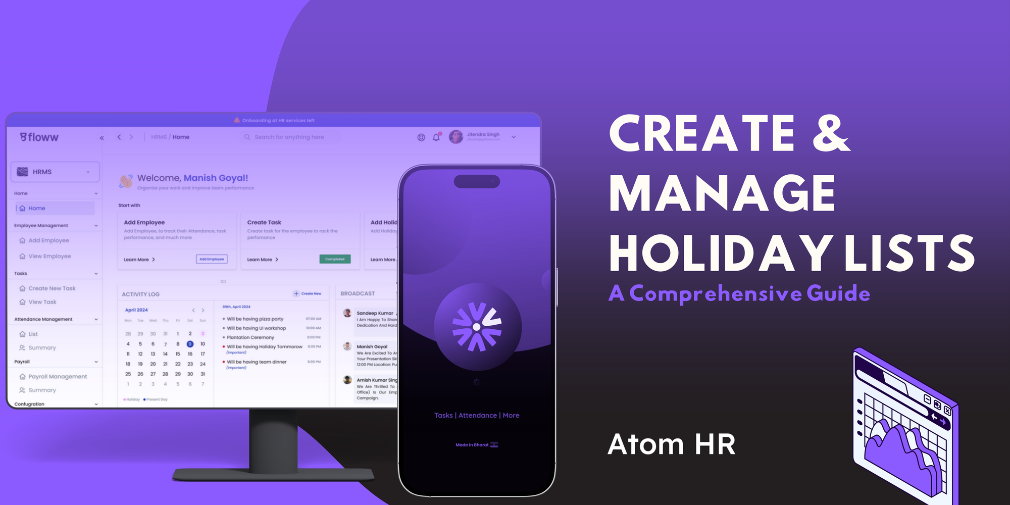 How to build and manage holiday lists in Atom HR.